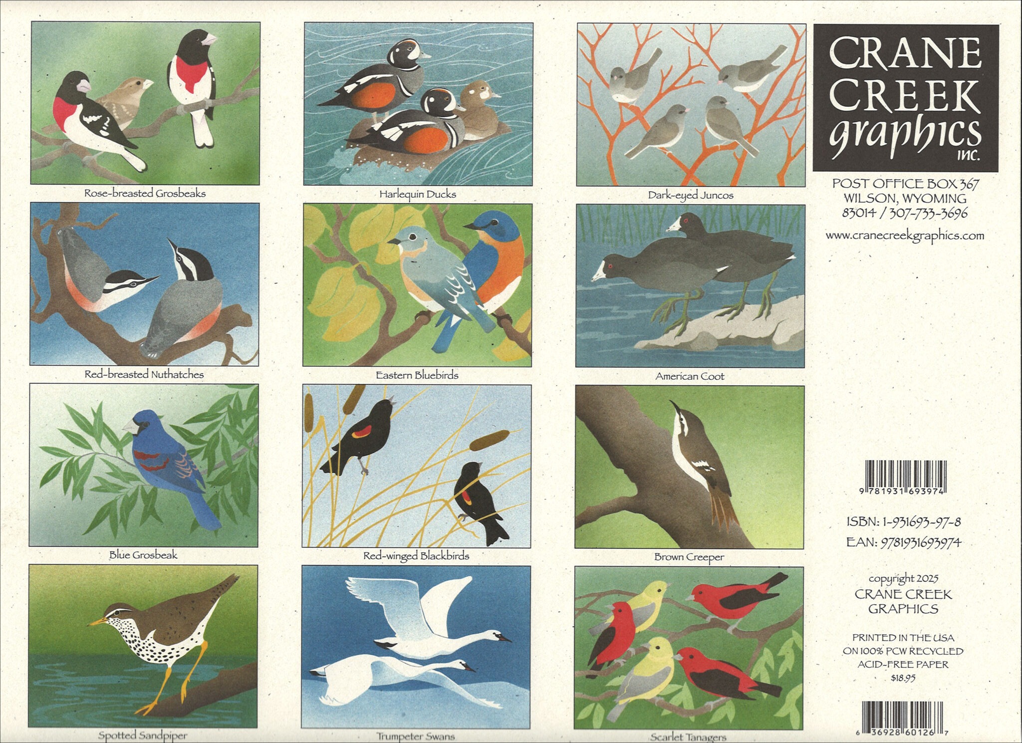 CA26M Wild Wings Calendar - Crane Creek Graphics